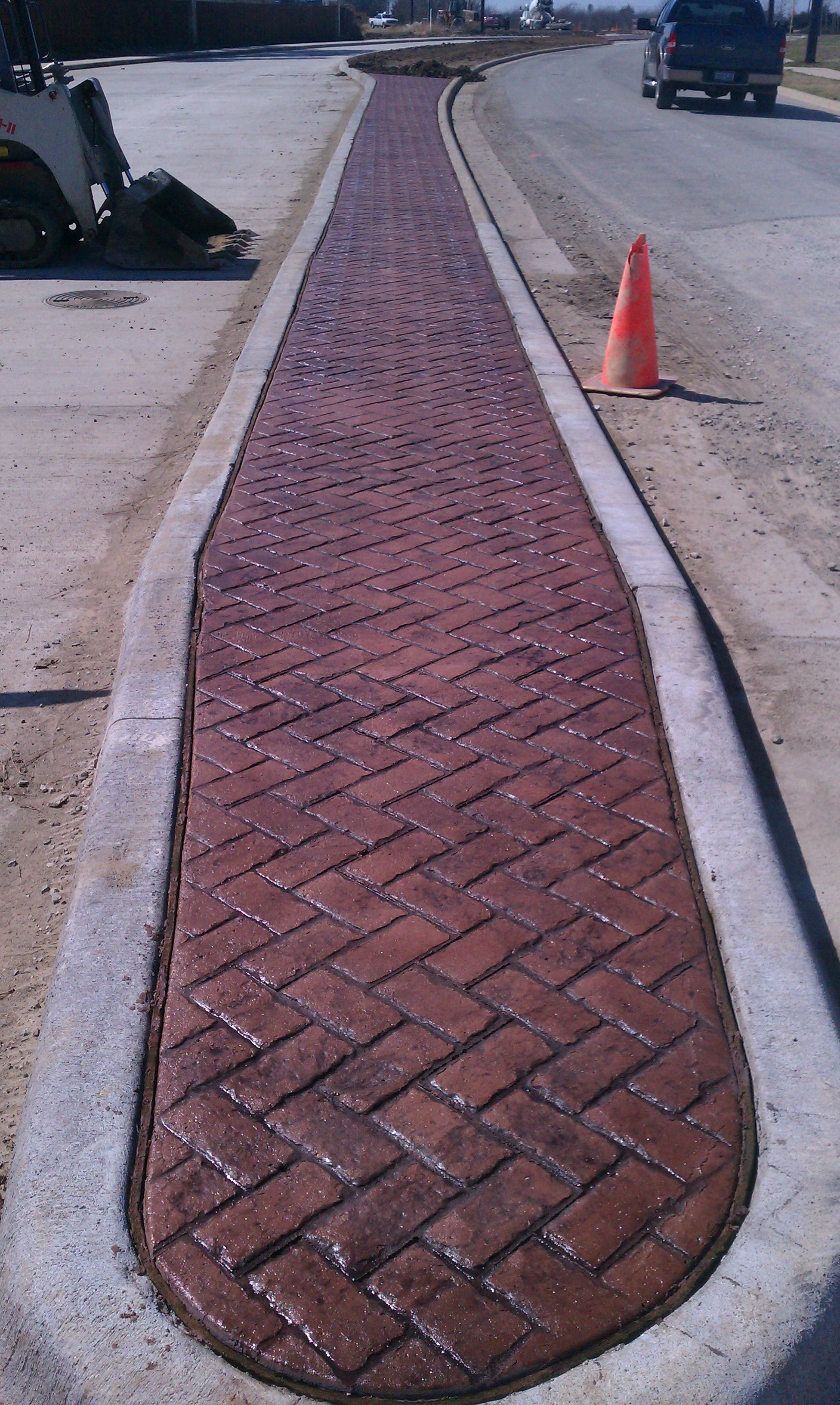 Herringbone Stamped Concrete Patterns